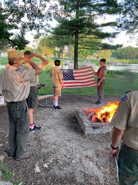 Troop 35 retires flags on Flag Day – Boy Scout Troop 35 – Wheaton, Illinois