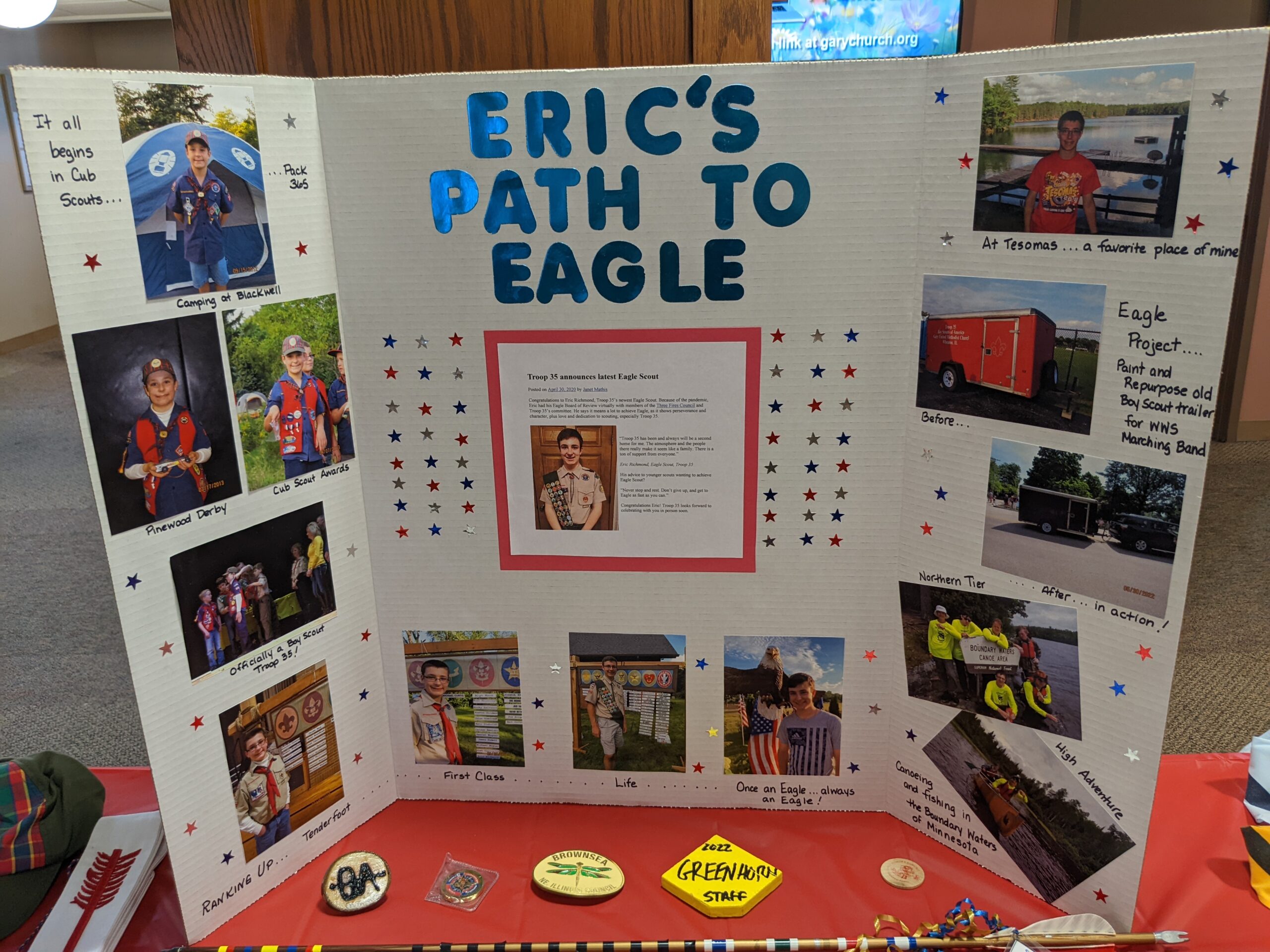 Eric Richmond Eagle Court of Honor – Boy Scout Troop 35 – Wheaton, Illinois